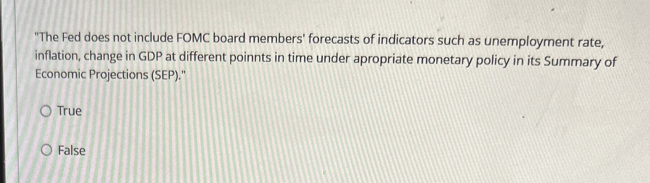 Solved "The Fed does not include FOMC board members' | Chegg.com