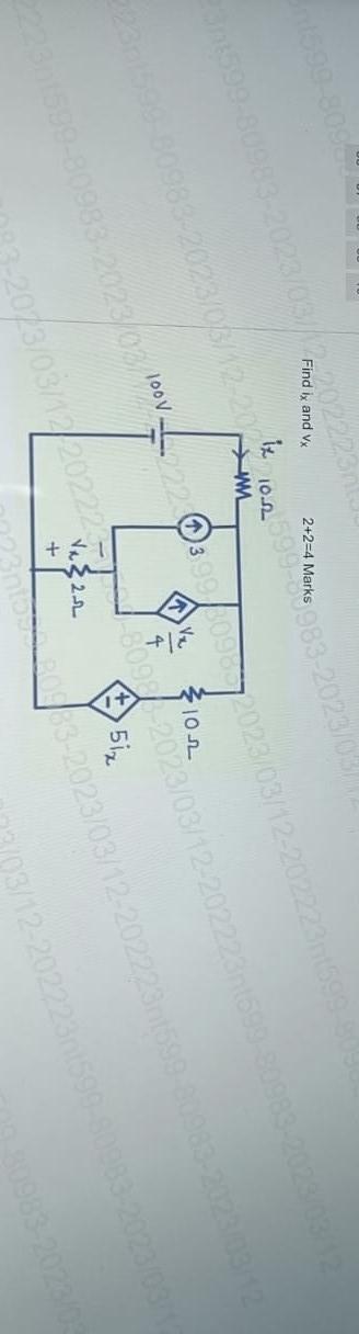 Solved Find ix and vx | Chegg.com