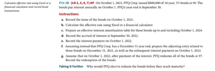 Solved Calculate effective rate using Excel or a financial | Chegg.com