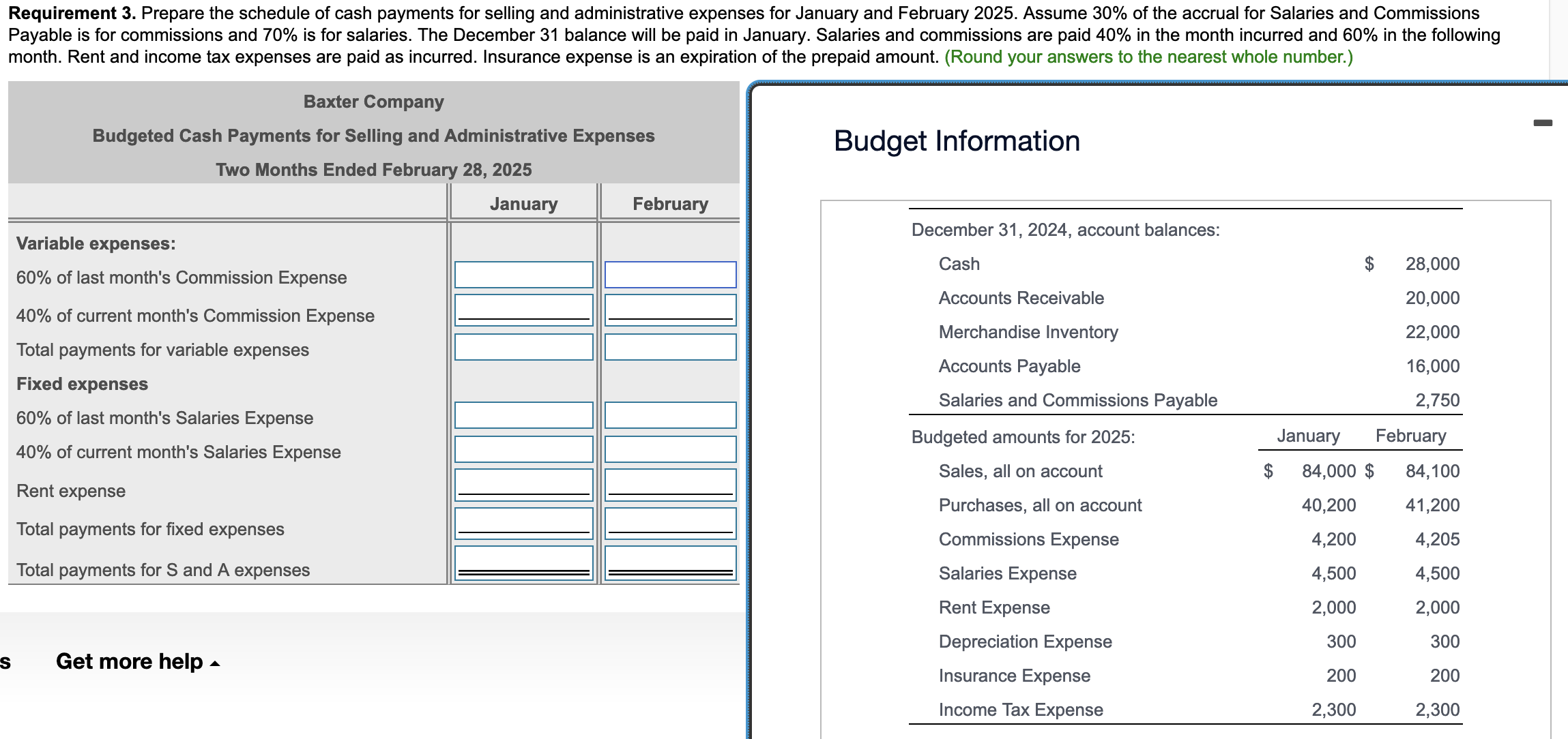 Solved Requirement 3. ﻿Prepare the schedule of cash payments | Chegg.com
