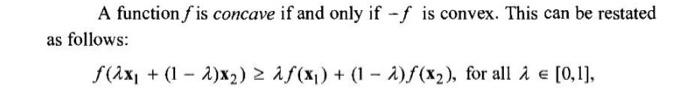 Solved Which of the following functions are convex, concave | Chegg.com