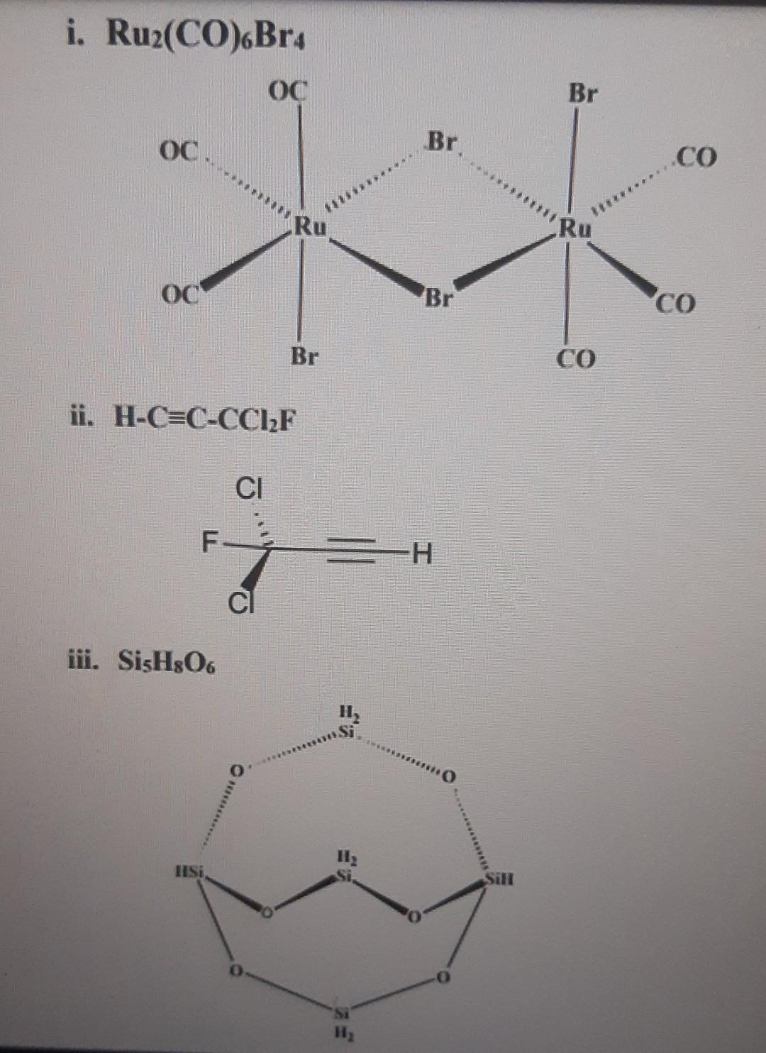 Solved a. Find the point group of three of the following | Chegg.com