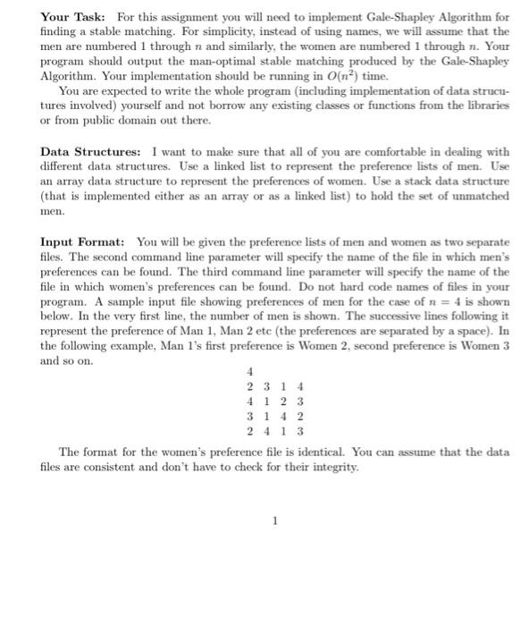 Your Task: For this assignment you will need to | Chegg.com