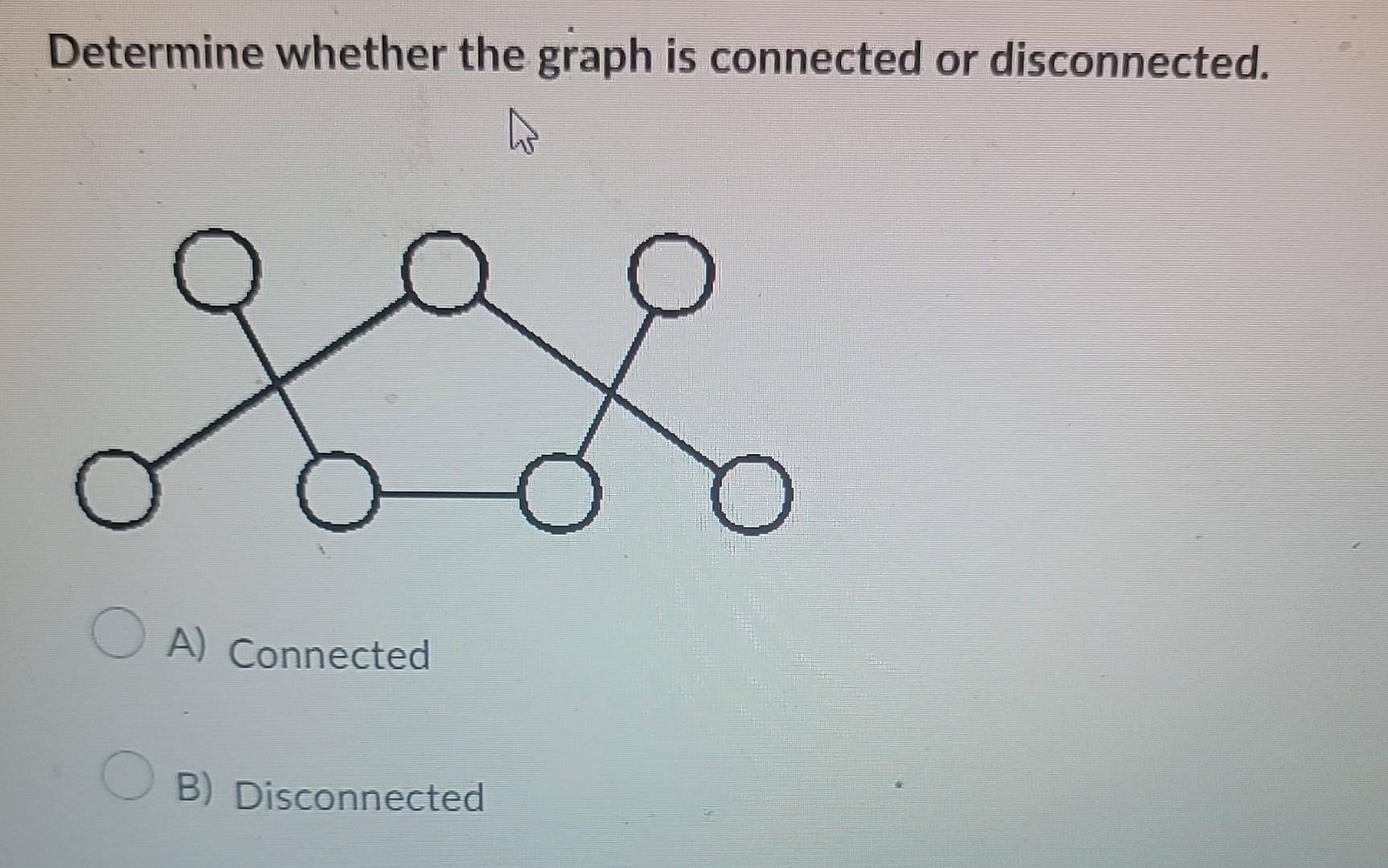 Solved Determine whether the graph is connected or | Chegg.com