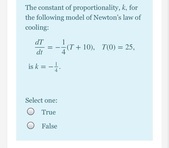 Solved The constant of proportionality, k, for the following | Chegg.com