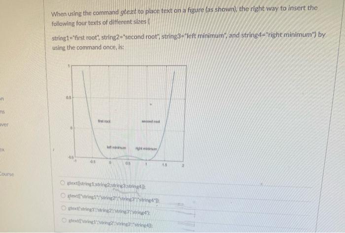 When using the command gtext to place text on a | Chegg.com