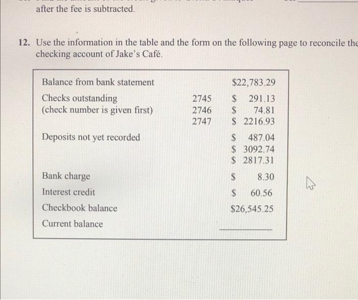 Solved Compare the list of checks paid by the bank with your | Chegg.com