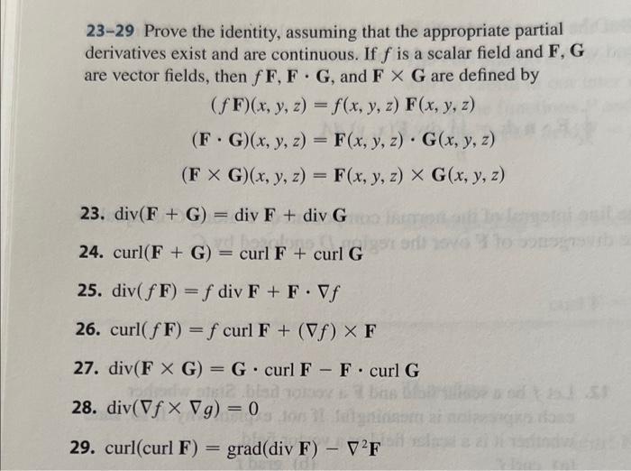Solved 23-29 Prove the identity, assuming that the | Chegg.com