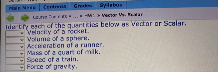 Solved .. Main Menu Contents Grades Syllabus Course Contents | Chegg.com