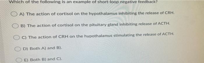 Solved Which of the following is an example of short-loop | Chegg.com