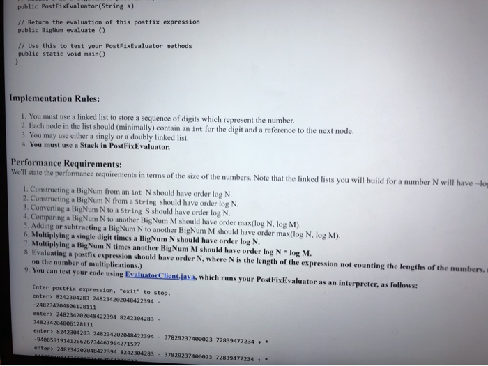 public class BigNum { // Construct an empty | Chegg.com