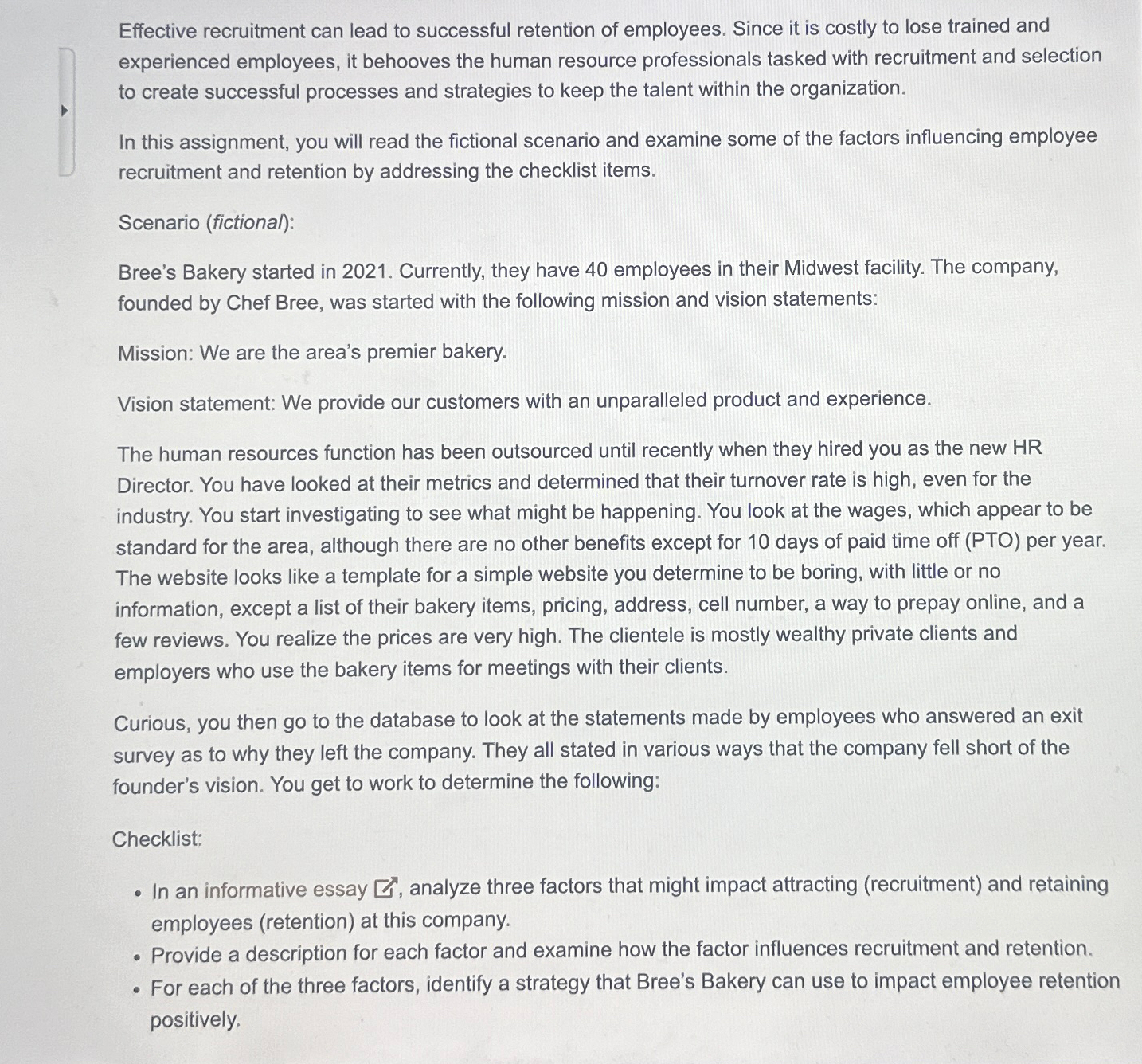 Solved Effective recruitment can lead to successful | Chegg.com