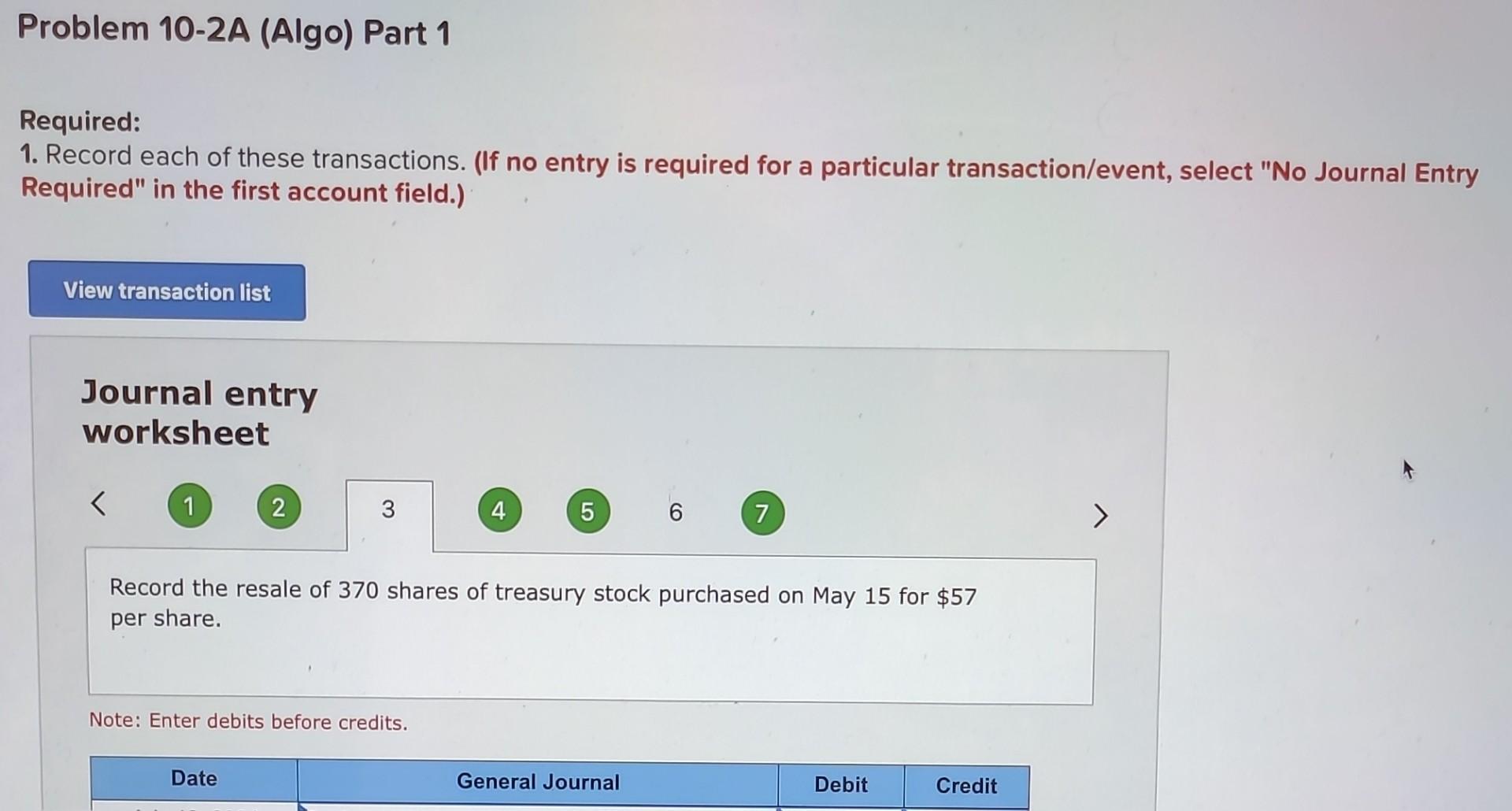 Solved Required information Problem 10-2A (Algo) Record | Chegg.com