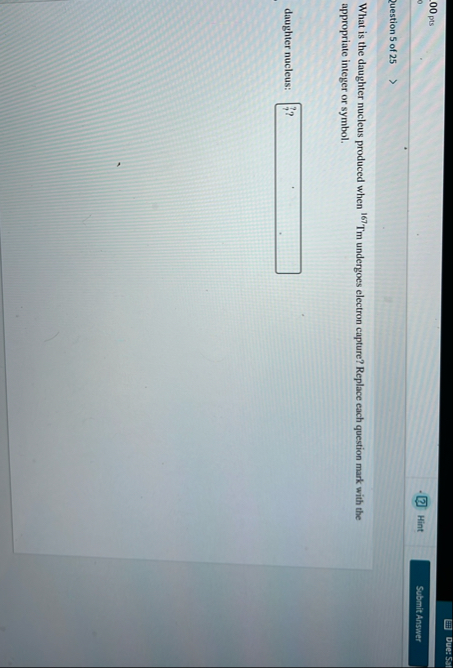 Solved Due: 5 ﻿an00 ﻿pts0HintSubmit Answerquestion 5 ﻿of | Chegg.com