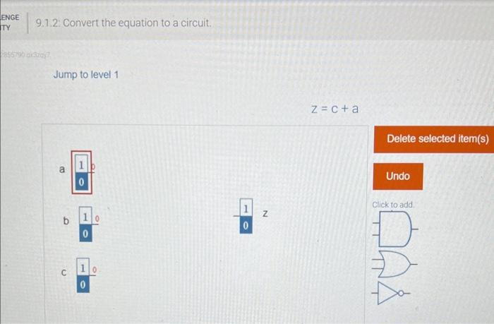 Solved 9.1.2 Convert the equation to a circuit. Jump to | Chegg.com