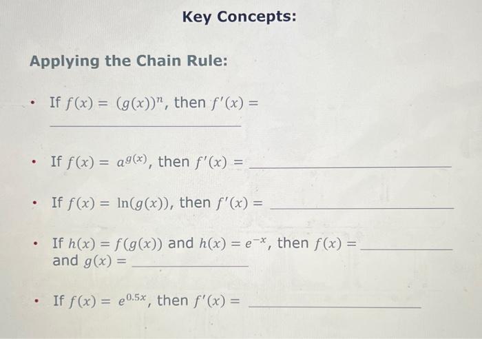 Solved Derivatives of Exponential and Logarithmic Functions | Chegg.com