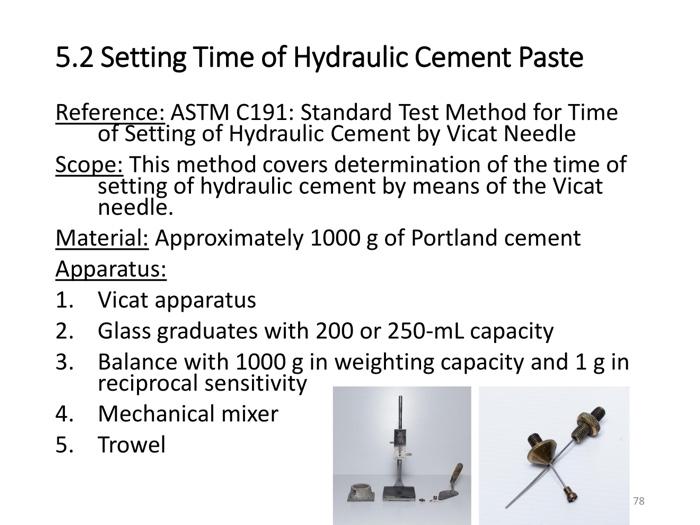 Solved 5.1 Normal Consistency of Hydraulic Portland Ceme | Chegg.com