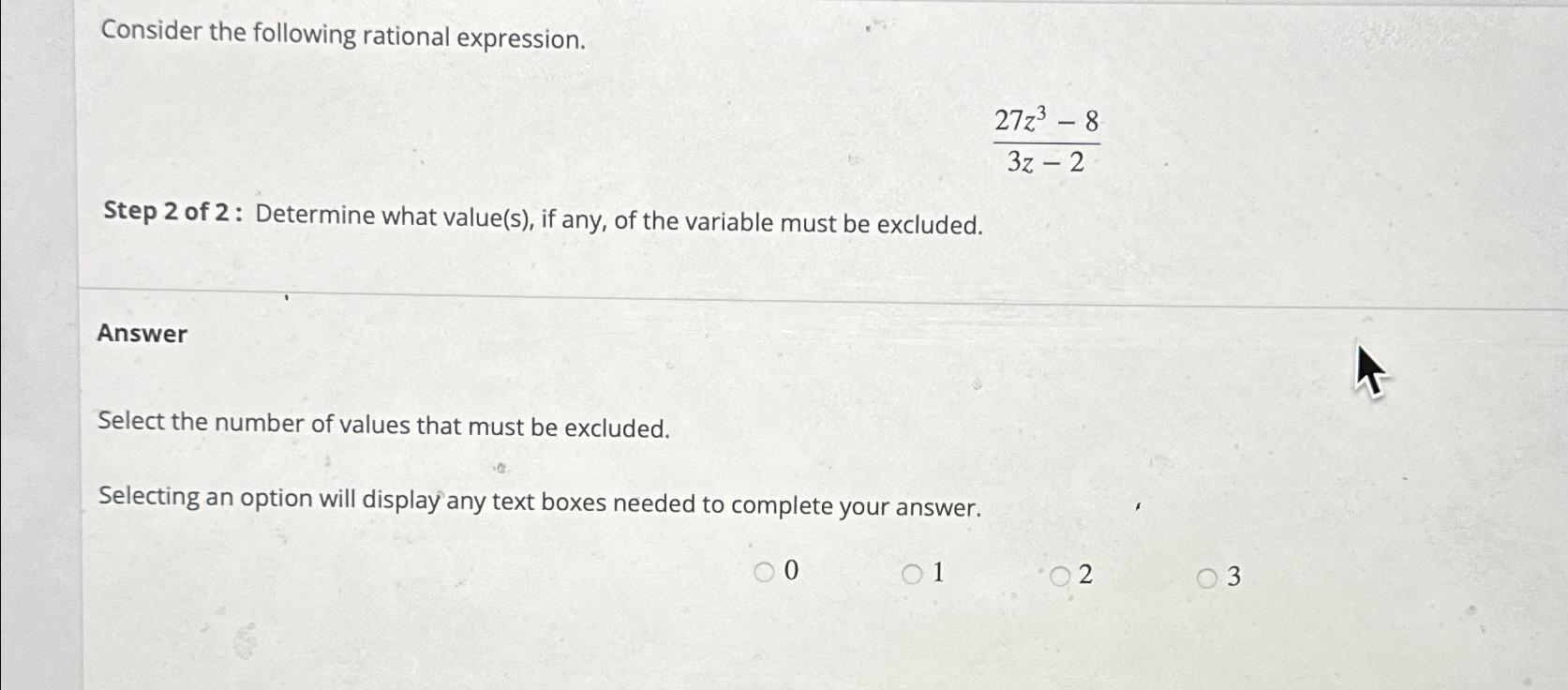 Solved Consider the following rational | Chegg.com