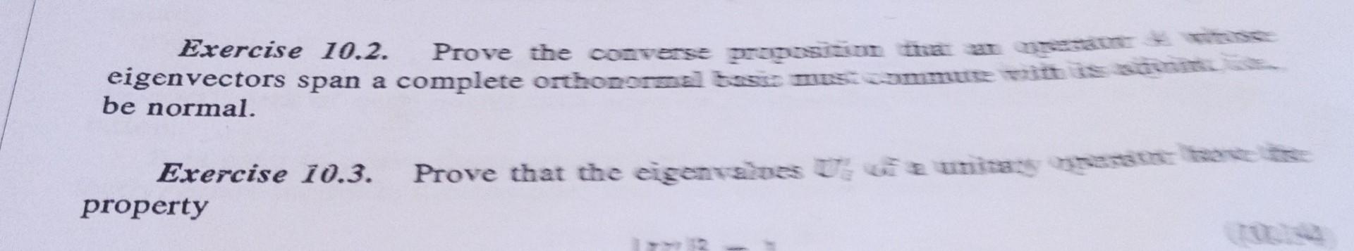 Solved Exercise 10.2. Prove the converse propusition thut an | Chegg.com