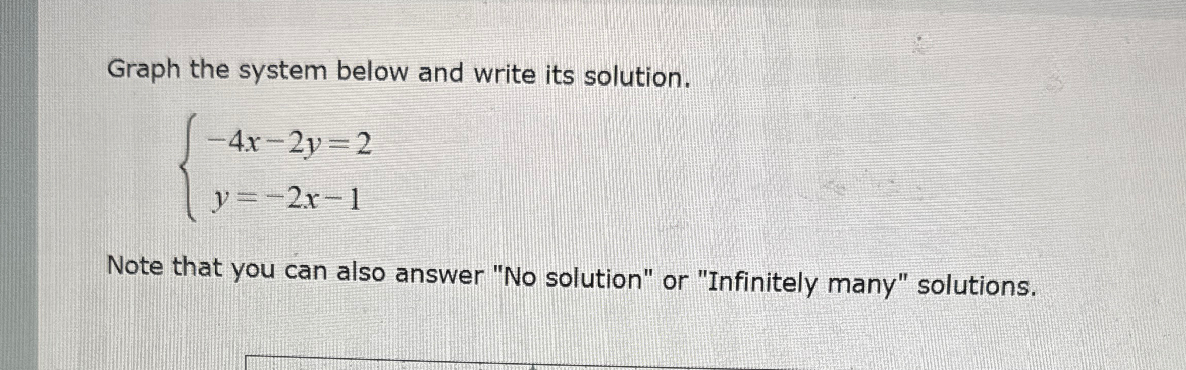 Solved Graph the system below and write its | Chegg.com
