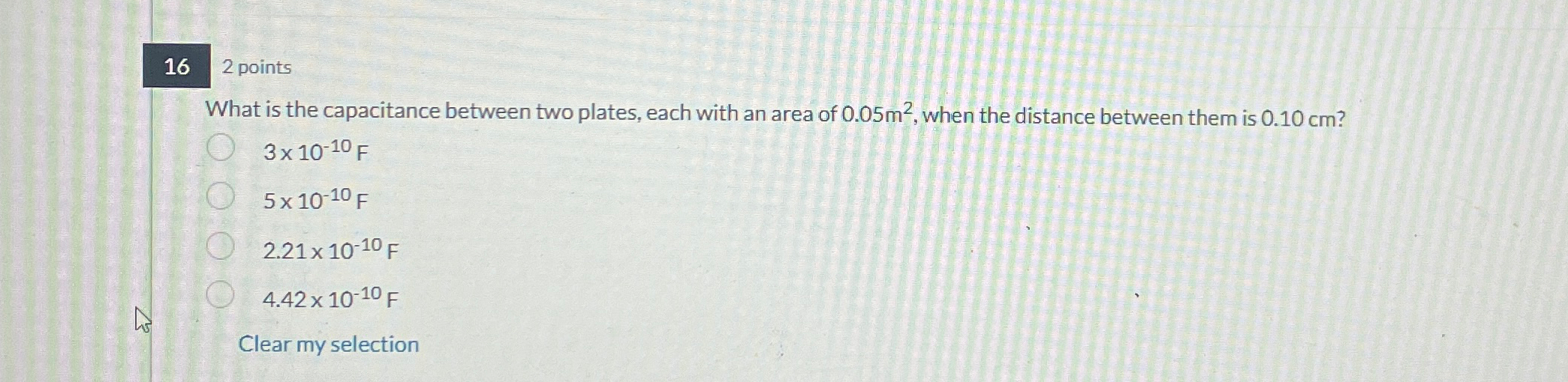 Solved 162 ﻿pointsWhat is the capacitance between two | Chegg.com