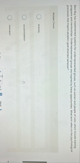 Solved Best Buy has implemented systems for underrepresented | Chegg.com