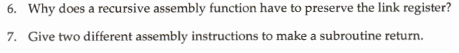 Solved Why does a recursive assembly function have to | Chegg.com