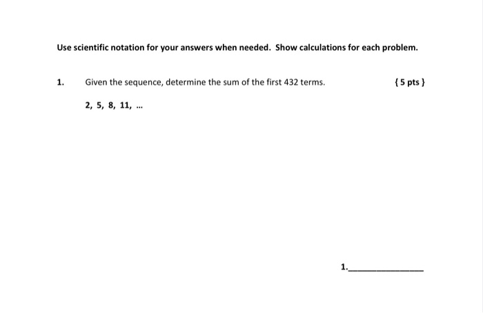 Solved Use scientific notation for your answers when needed. | Chegg.com