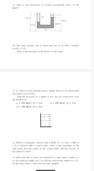 Solved 52. The rectangular water gate as shown in the figure | Chegg.com