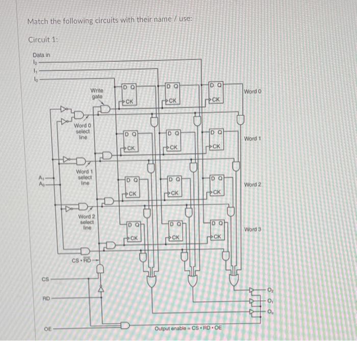 Solved Match the following circuits with their name / | Chegg.com
