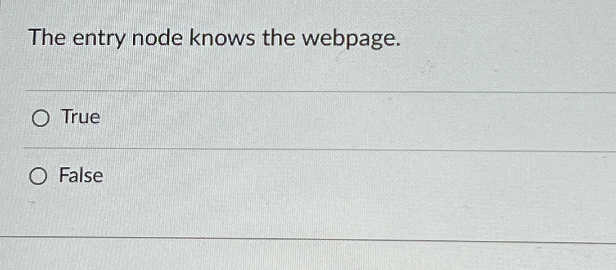 Solved The entry node knows the webpage.TrueFalse | Chegg.com