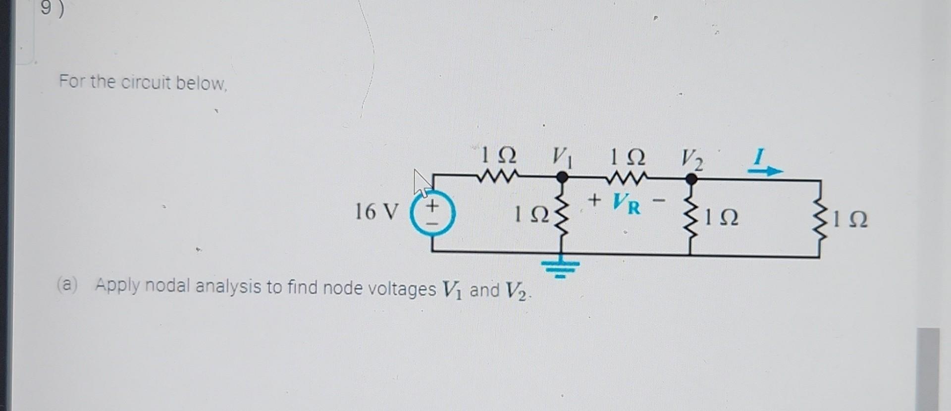 Solved For the circuit below, (a) Apply nodal analysis to | Chegg.com