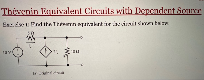 Solved Thévenin Equivalent Circuits with Dependent Source | Chegg.com