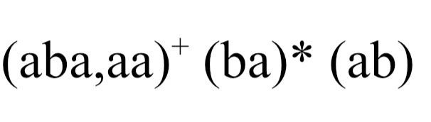 Solved (aba,aa)+(ba)∗(ab) | Chegg.com