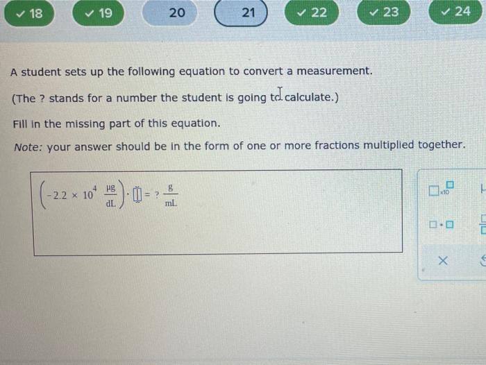 Solved 18 19 20 21 22 23 24 A student sets up the | Chegg.com