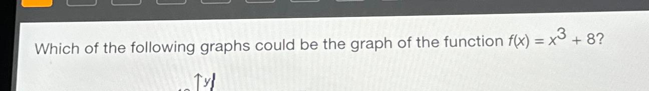 Solved Which of the following graphs could be the graph of | Chegg.com