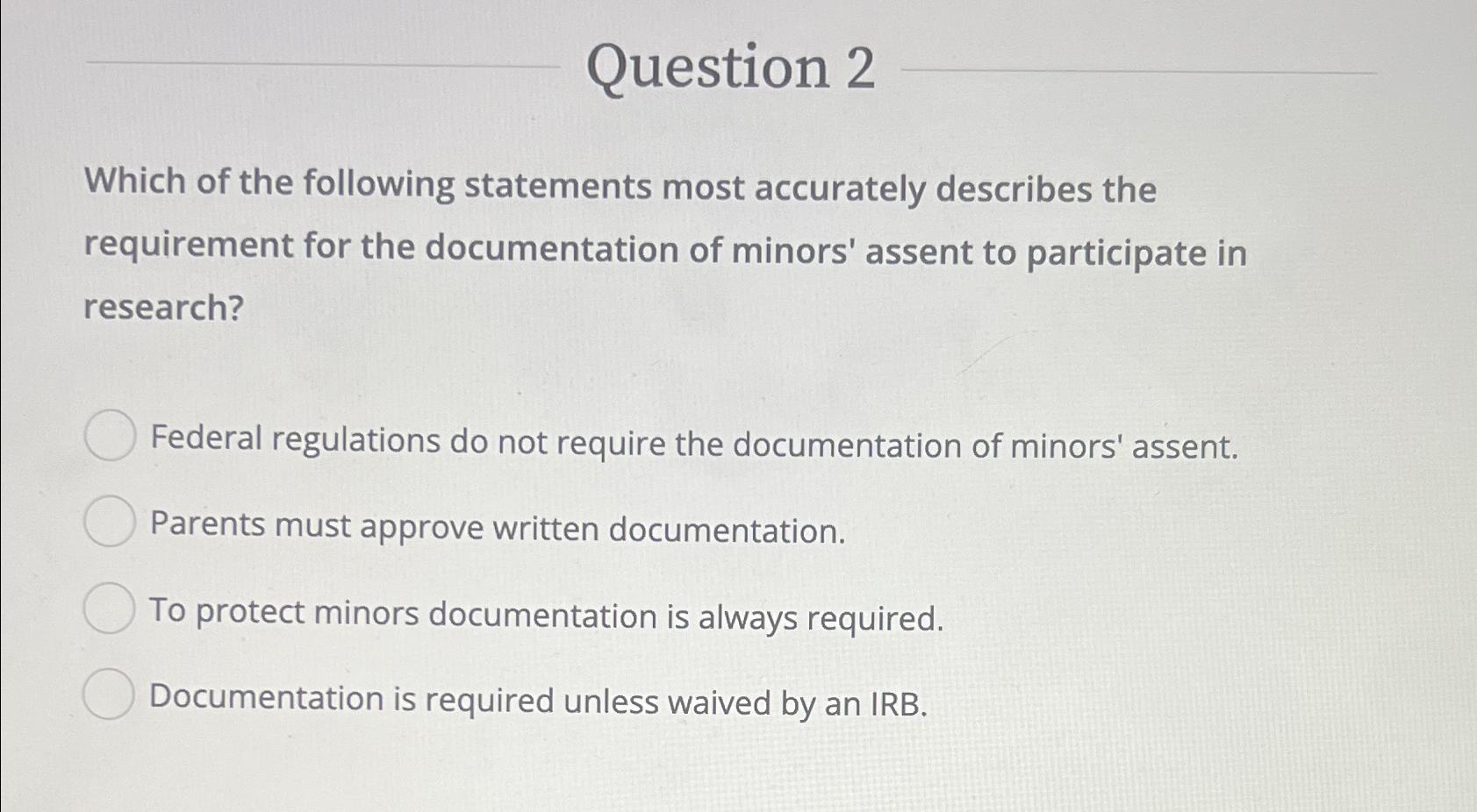 Solved Question 2Which of the following statements most | Chegg.com