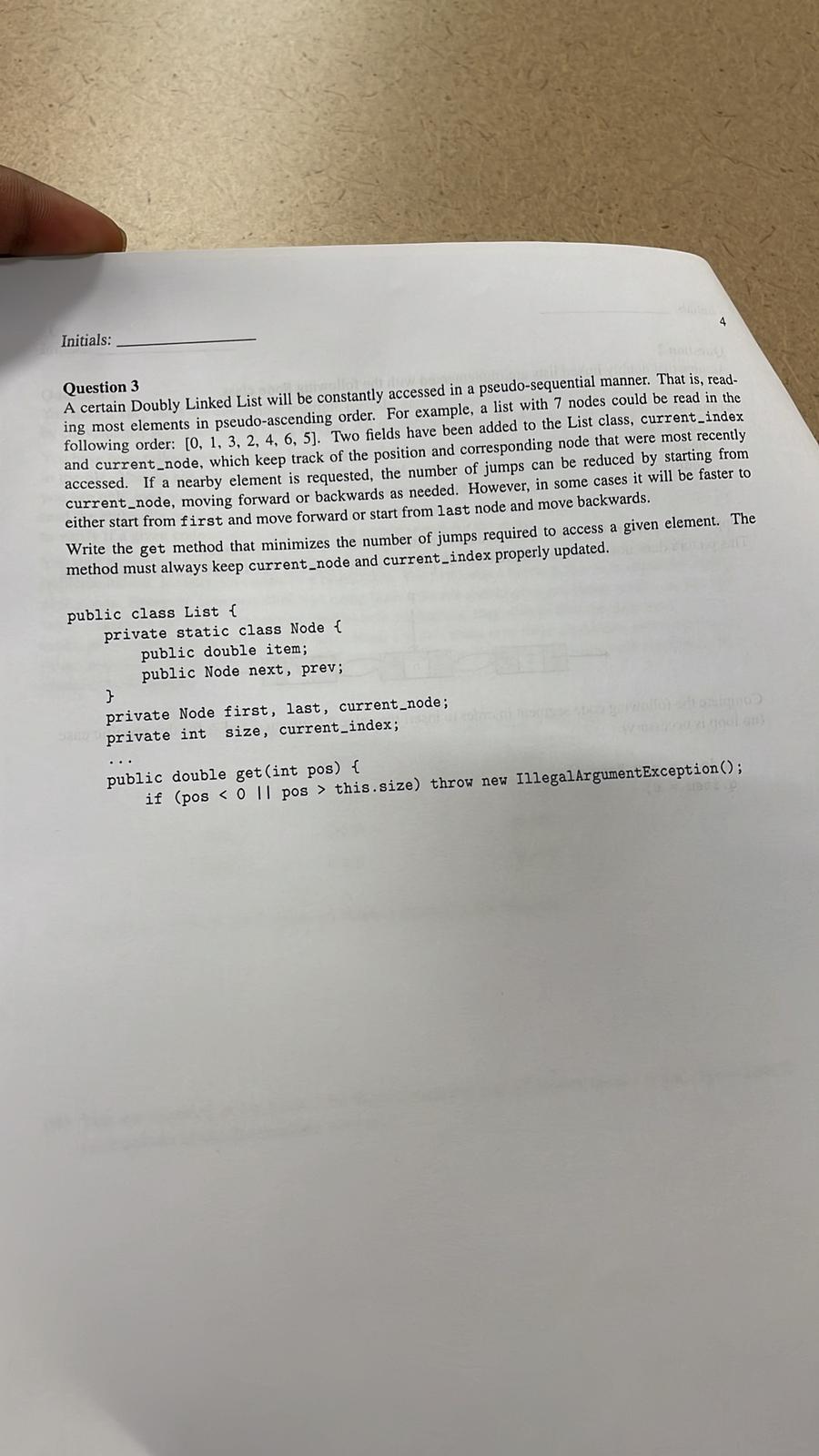 Solved Question 3A certain Doubly Linked List will be | Chegg.com