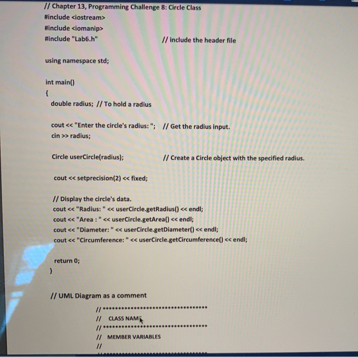 Solved CSE 112 - Lab #3 Circle Class - Classes and Objects | Chegg.com