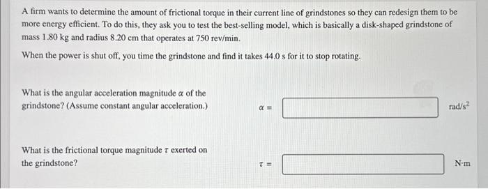Solved A firm wants to determine the amount of frictional | Chegg.com