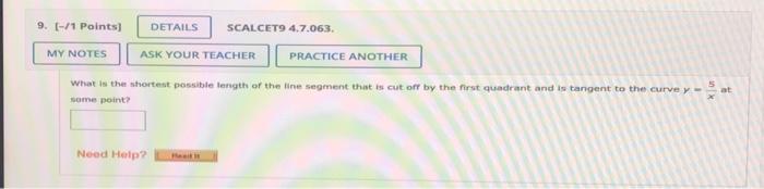 Solved 9. /1 Points) DETAILS SCALCET9 4.7.063. MY NOTES ASK | Chegg.com Solved 9. /1 Points) DETAILS SCALCET9 4.7.063. MY NOTES ASK | Chegg.com