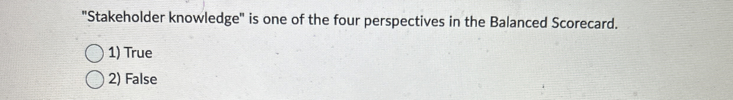 Solved "Stakeholder knowledge" is one of the four | Chegg.com