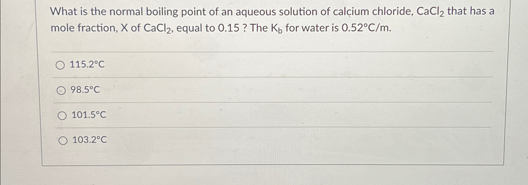 What is the normal boiling point of an aqueous | Chegg.com