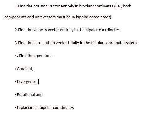 1.Find the position vector entirely in bipolar | Chegg.com