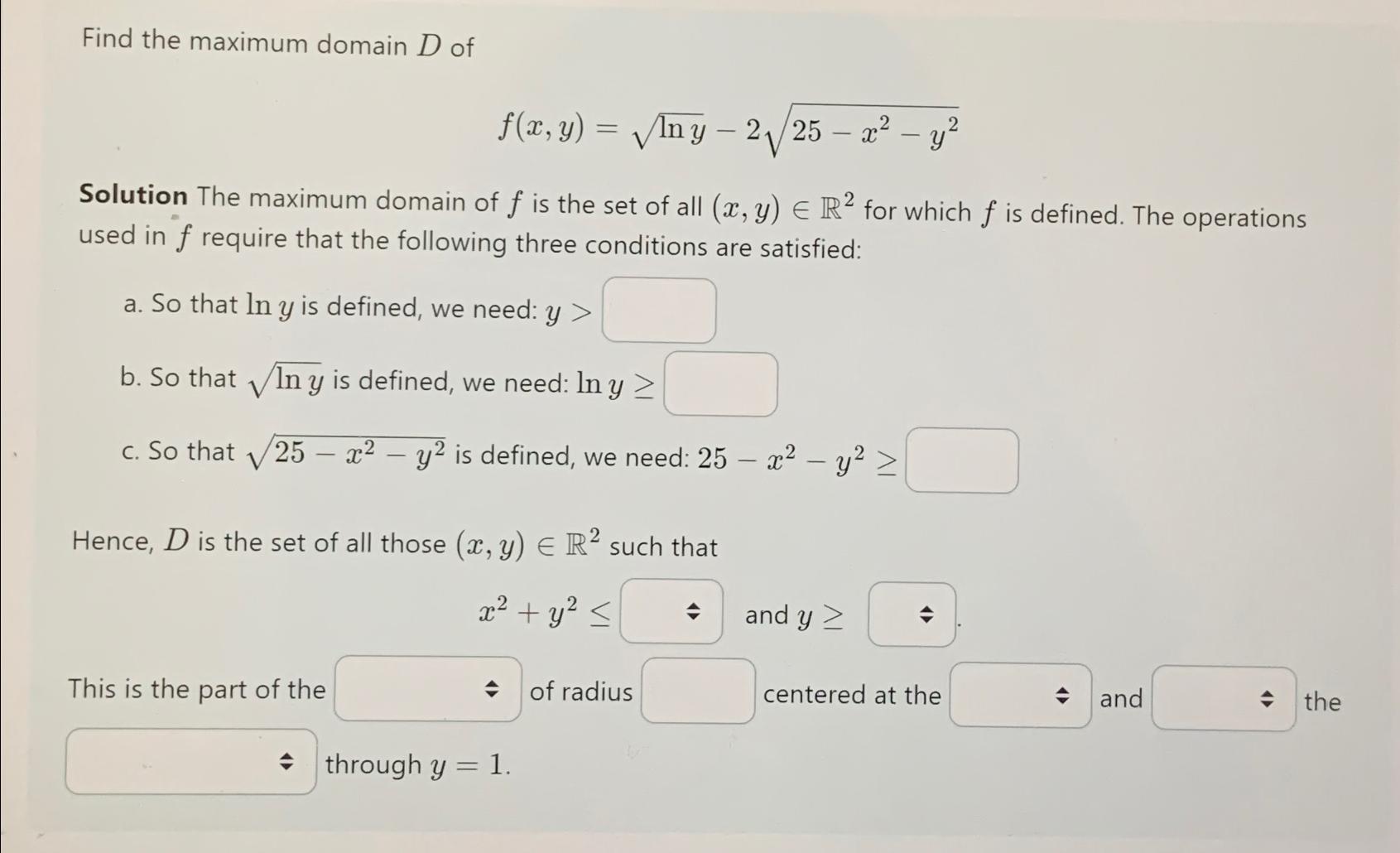 Solved Find the maximum domain D | Chegg.com