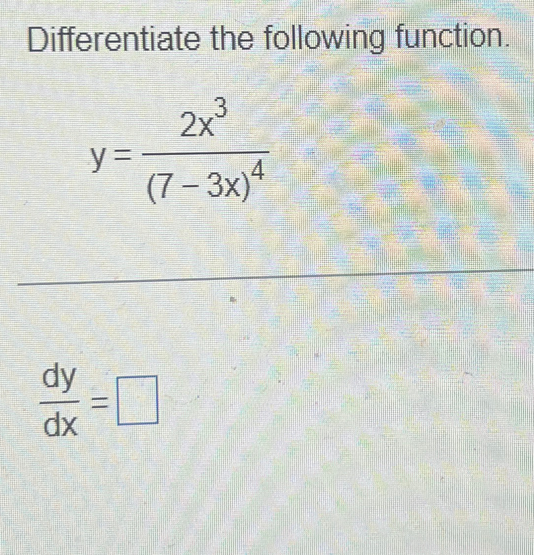 Solved Differentiate the following | Chegg.com