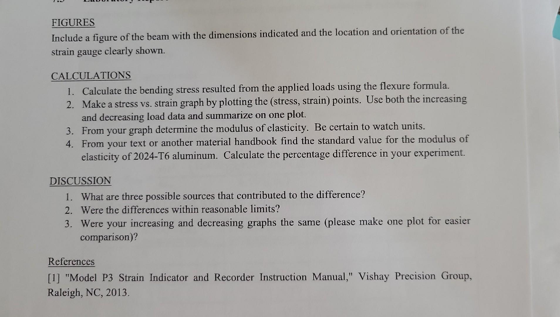 Solved FIGURES Include a figure of the beam with the | Chegg.com
