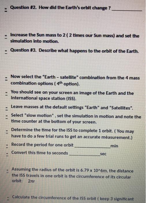 Solved Lab: Gravity and Orbits Objective: A primarily | Chegg.com