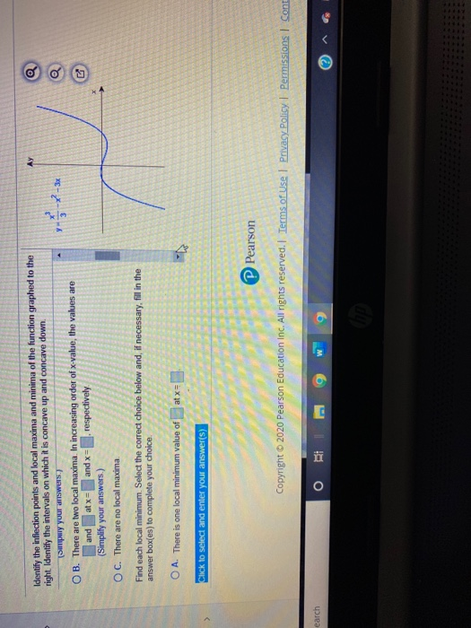 Solved Identify the inflection points and local maxima and | Chegg.com