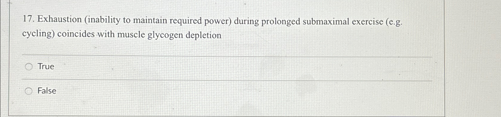 Solved Exhaustion (inability to maintain required power) | Chegg.com